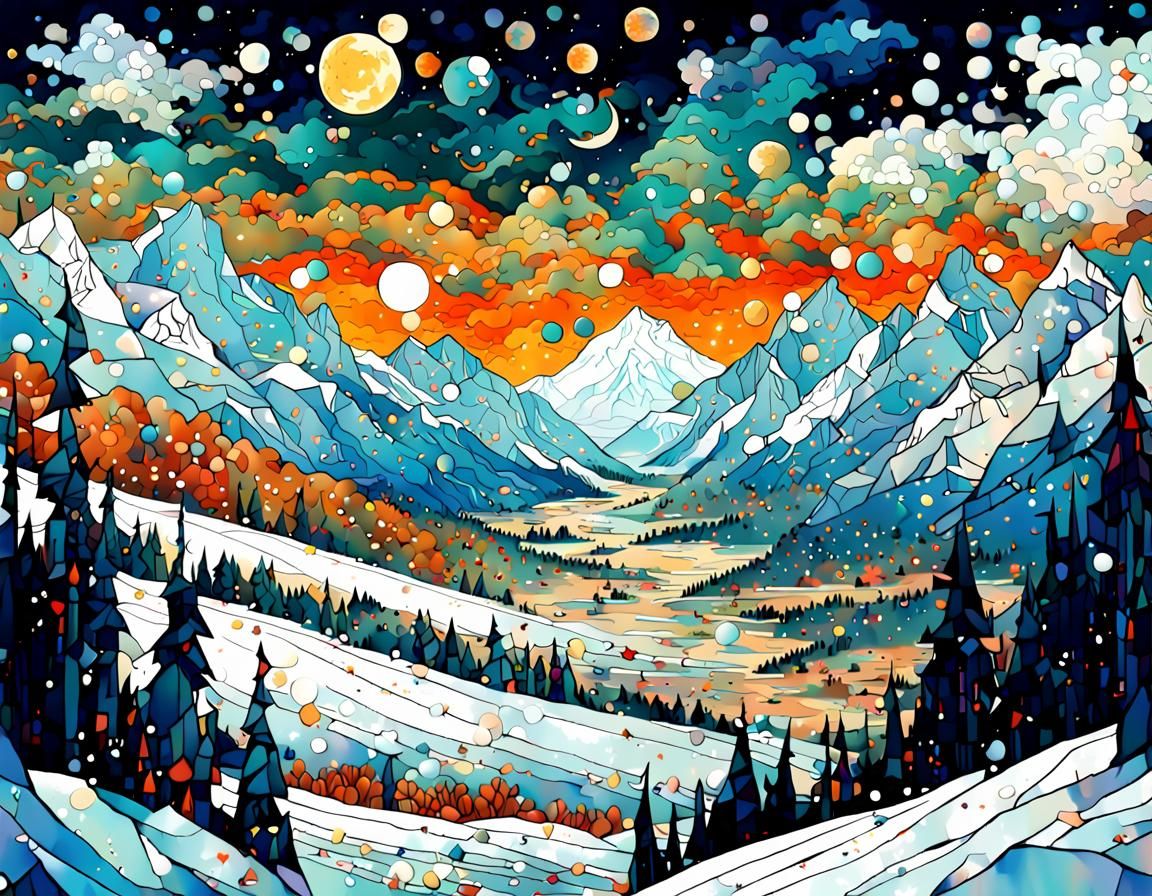 Starry night - AI Generated Artwork - NightCafe Creator