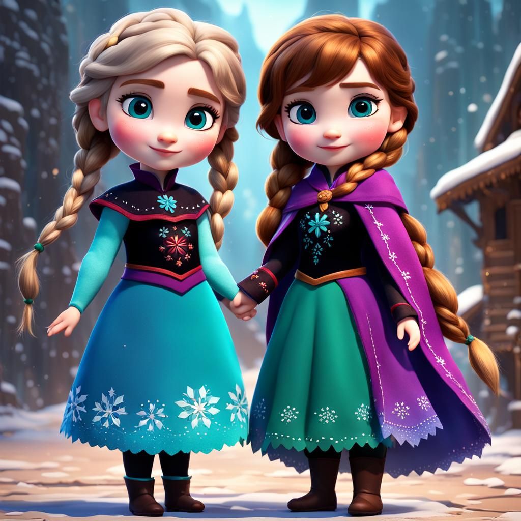 Chibi sisters - AI Generated Artwork - NightCafe Creator