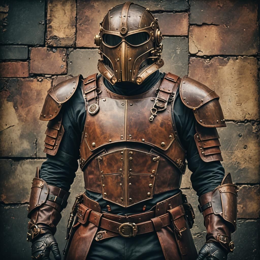 Steampunk Leather Armor #2 - AI Generated Artwork - NightCafe Creator