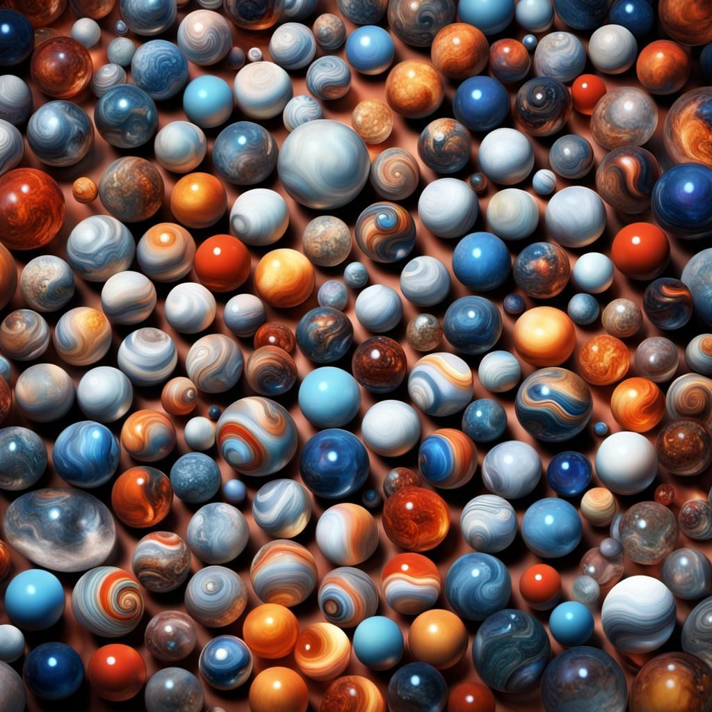 Planet marbles. - AI Generated Artwork - NightCafe Creator