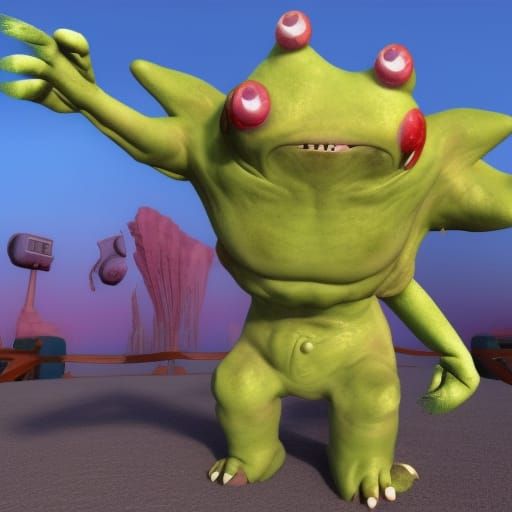 A friendly abomination - AI Generated Artwork - NightCafe Creator