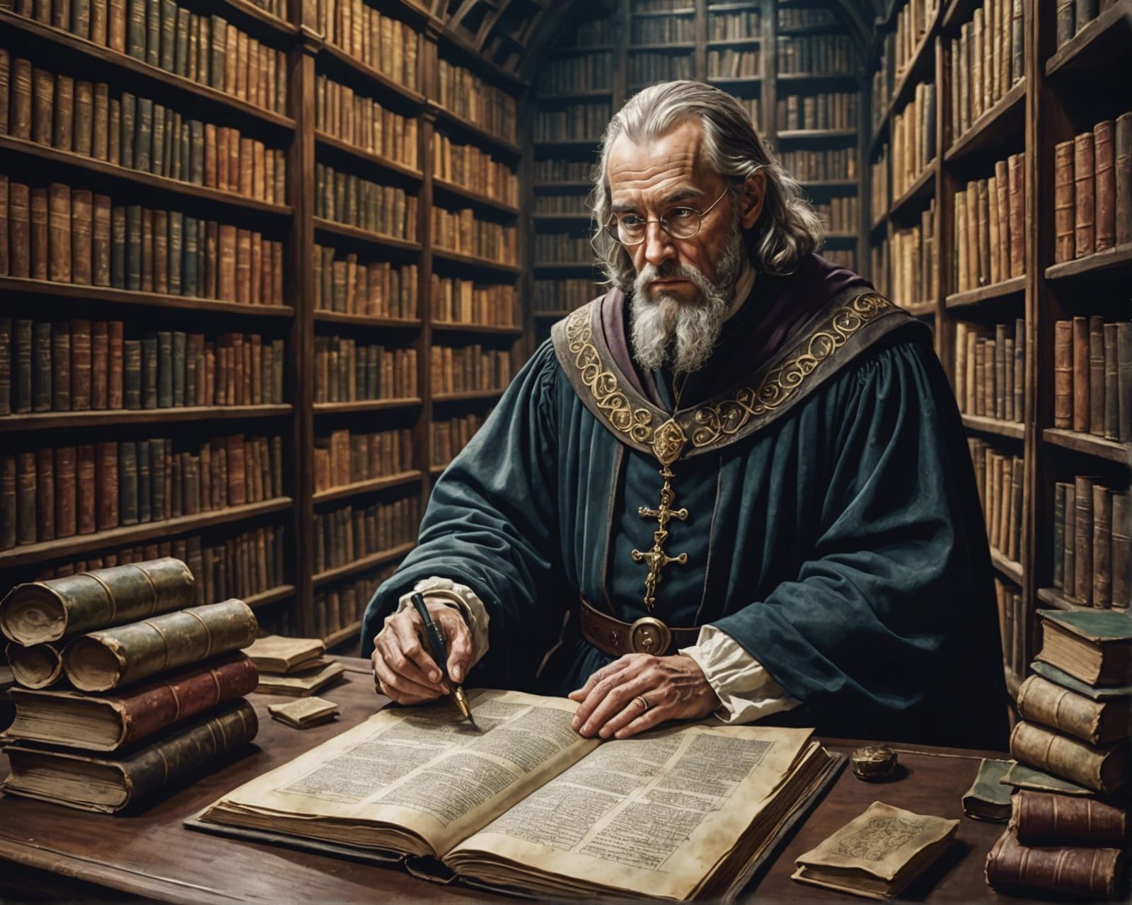 Medieval scholar - AI Generated Artwork - NightCafe Creator