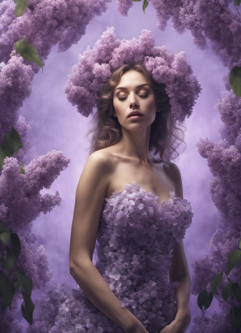 Lilac Queen - AI Generated Artwork - NightCafe Creator
