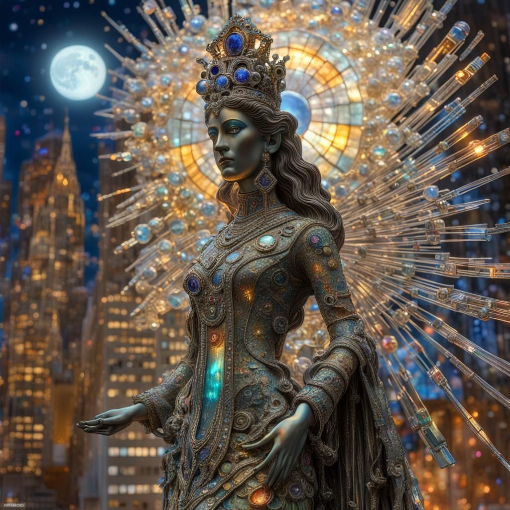 Glass Goddess - AI Generated Artwork - NightCafe Creator