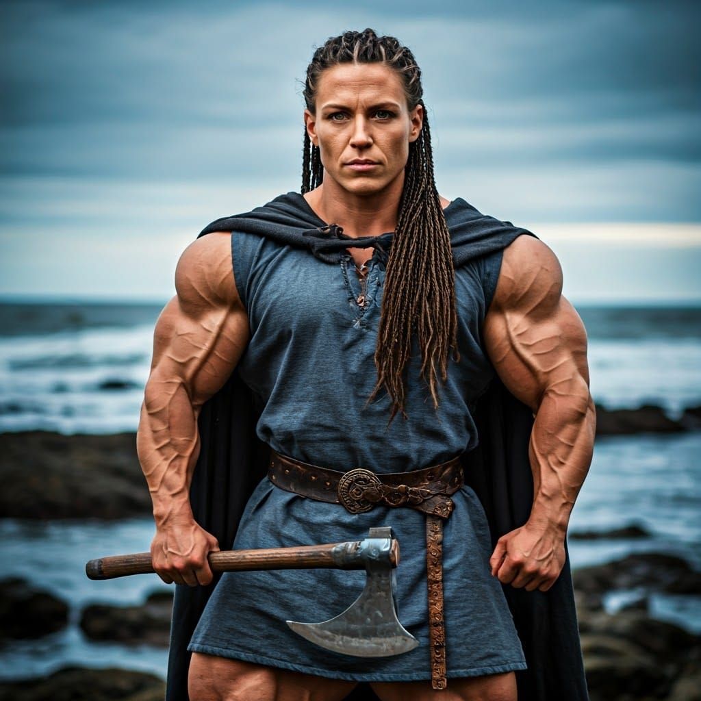 Ardith - Saxon Warrior in Rocky Landscape