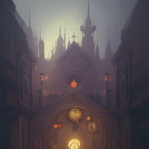 clock land - AI Generated Artwork - NightCafe Creator