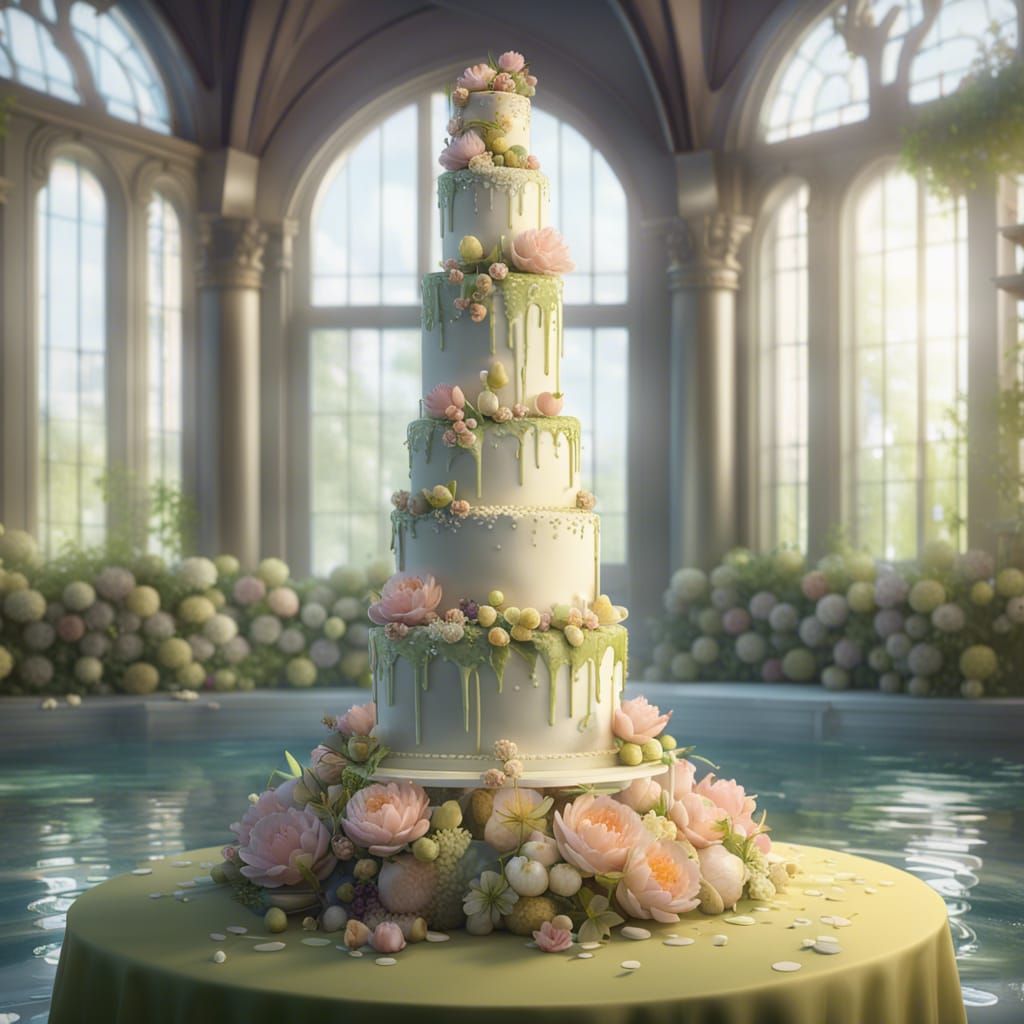 wedding cake - AI Generated Artwork - NightCafe Creator