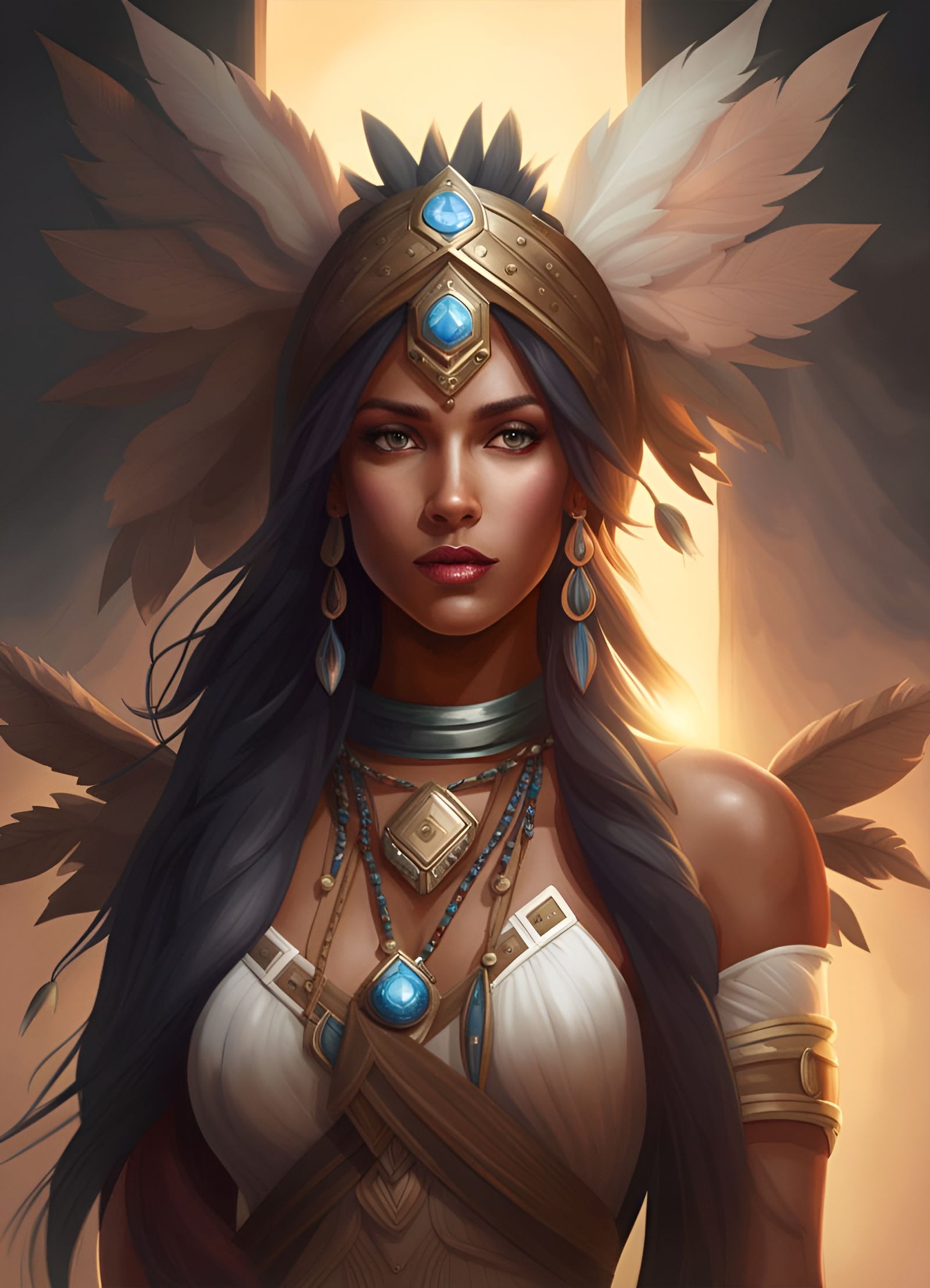 Pocahontas Beautiful Native American Maiden - AI Generated Artwork ...