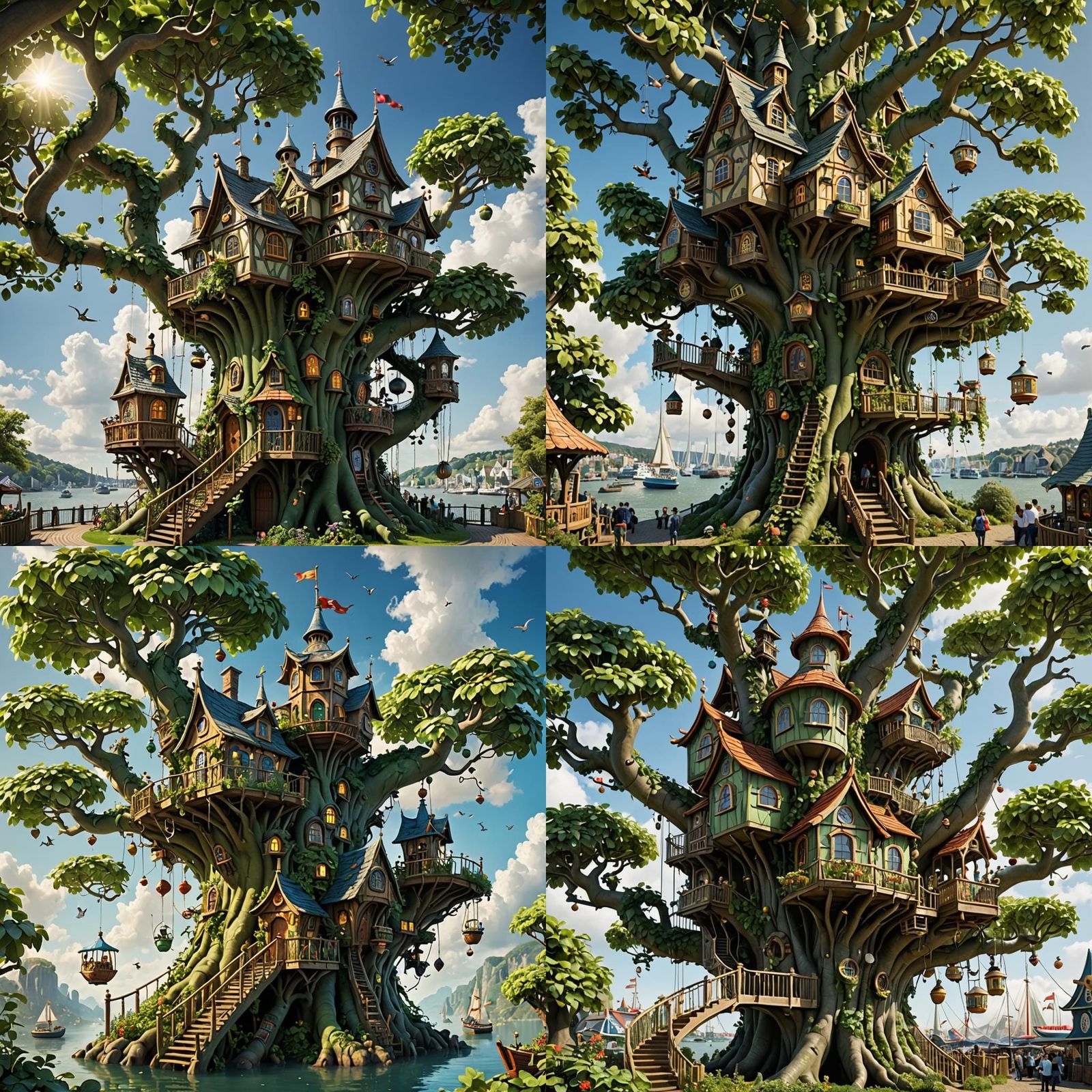 Jacks magic Beanstalk towering into the sky incorporating unique little ...