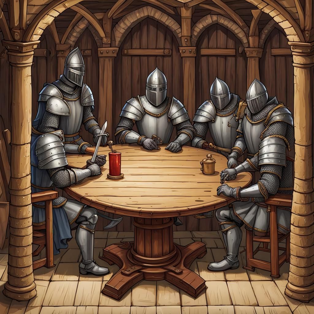 Round Table Knights - AI Generated Artwork - NightCafe Creator