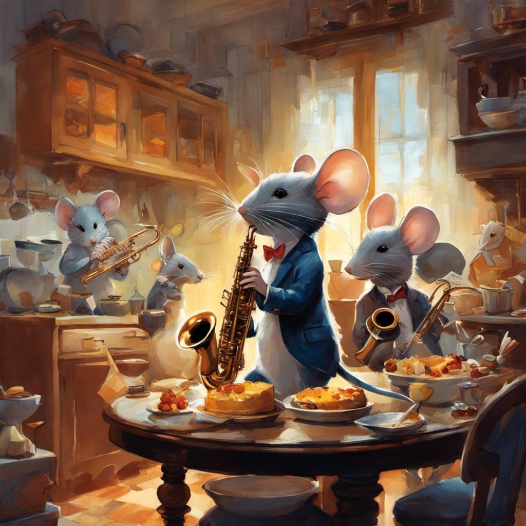 A mouse playing Saxophone - AI Generated Artwork - NightCafe Creator
