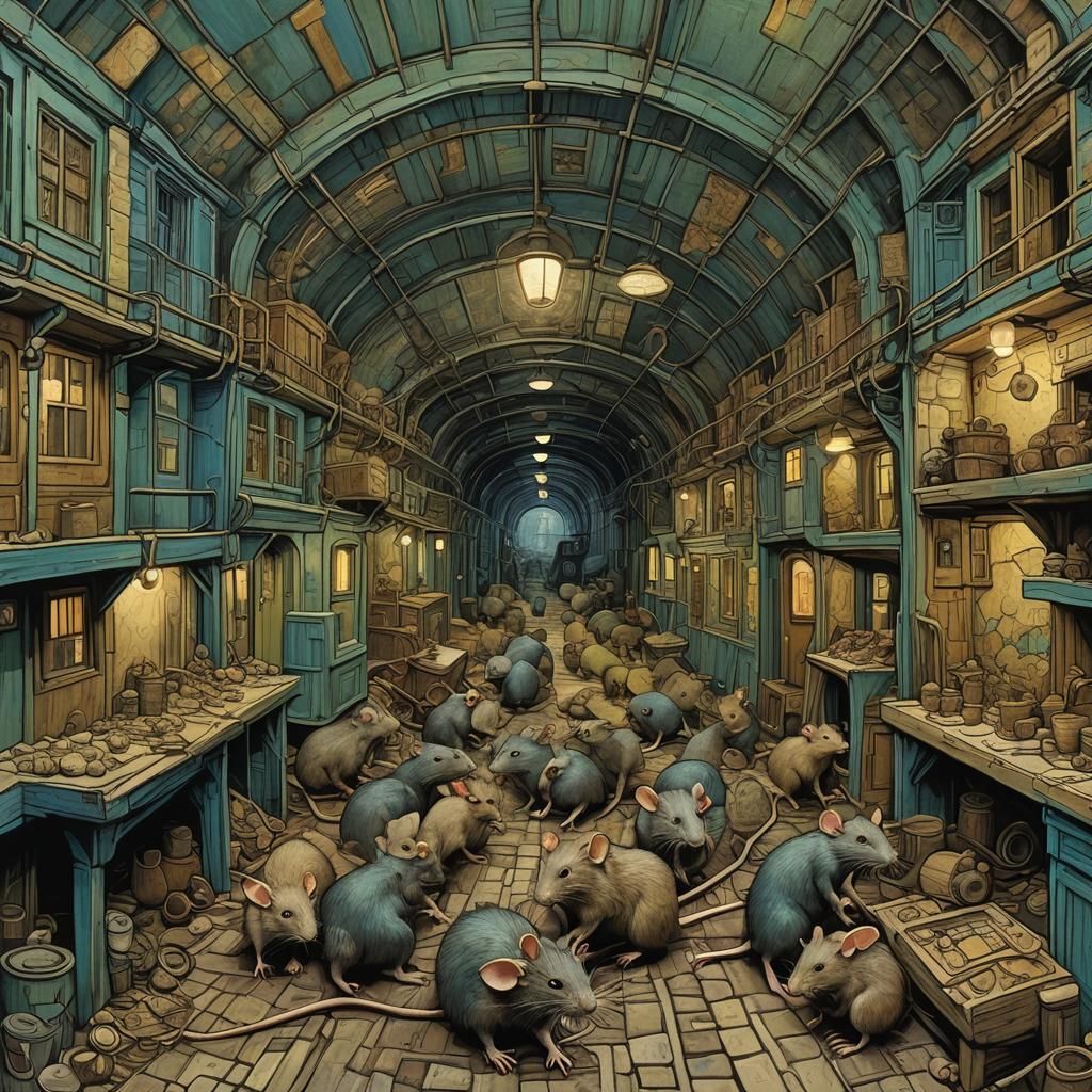 the rats of Nim building their own secret city underground van Gogh ...