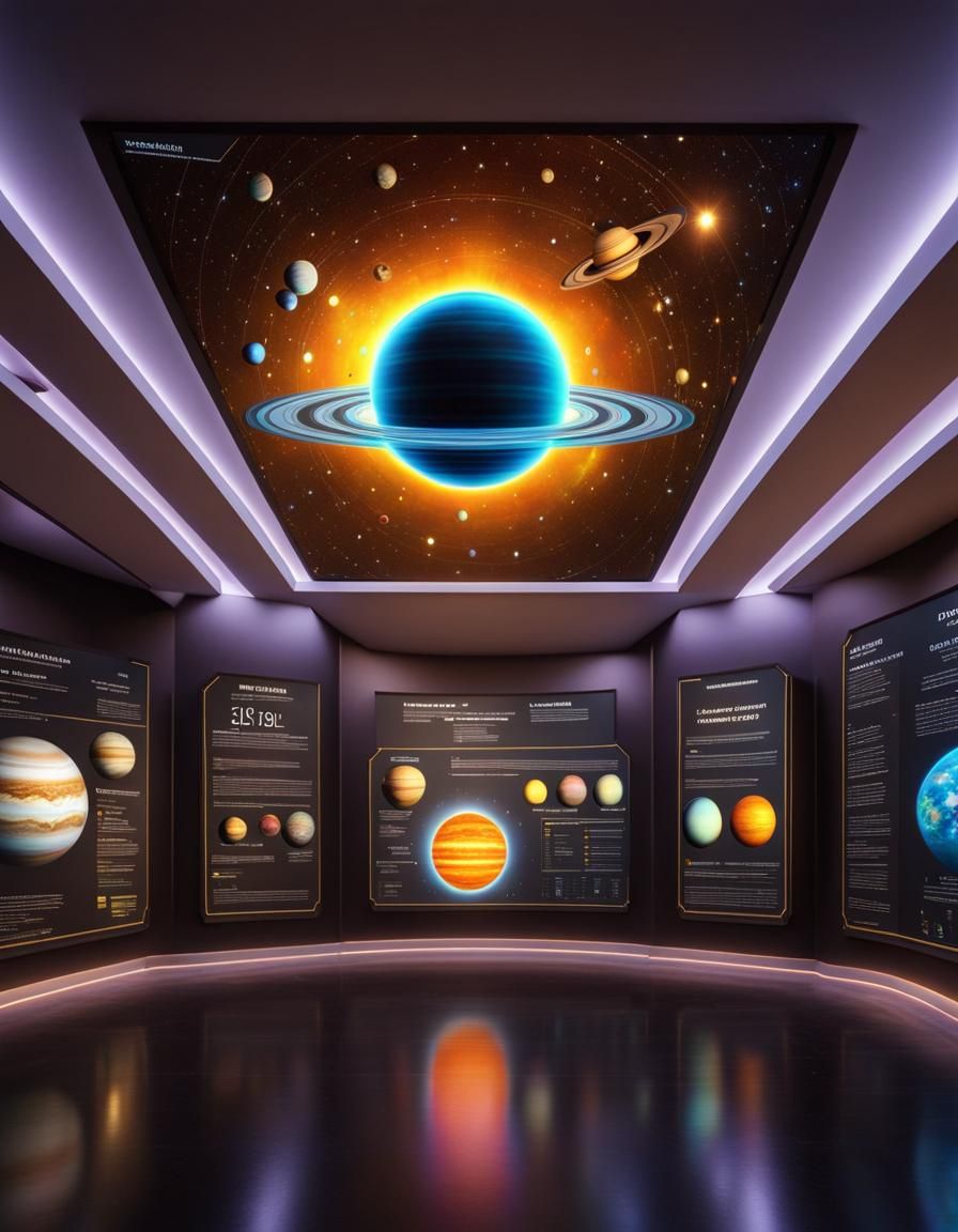 Holographic Solar System - AI Generated Artwork - NightCafe Creator