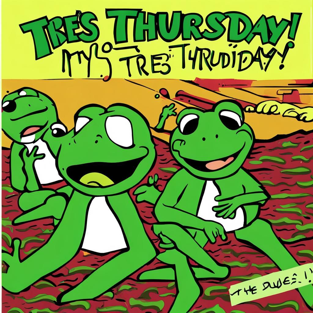 Album cover, "It is Thursday My Dudes!" By "The Tree Frogs" - AI ...
