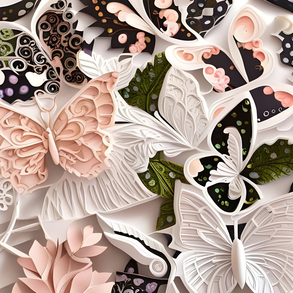 paper art, butterflies. - AI Generated Artwork - NightCafe Creator