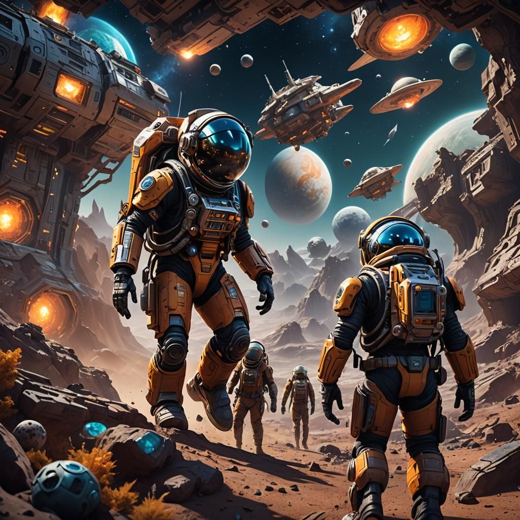 spaced out space cadets - AI Generated Artwork - NightCafe Creator