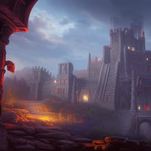 Medevil Castle - AI Generated Artwork - NightCafe Creator