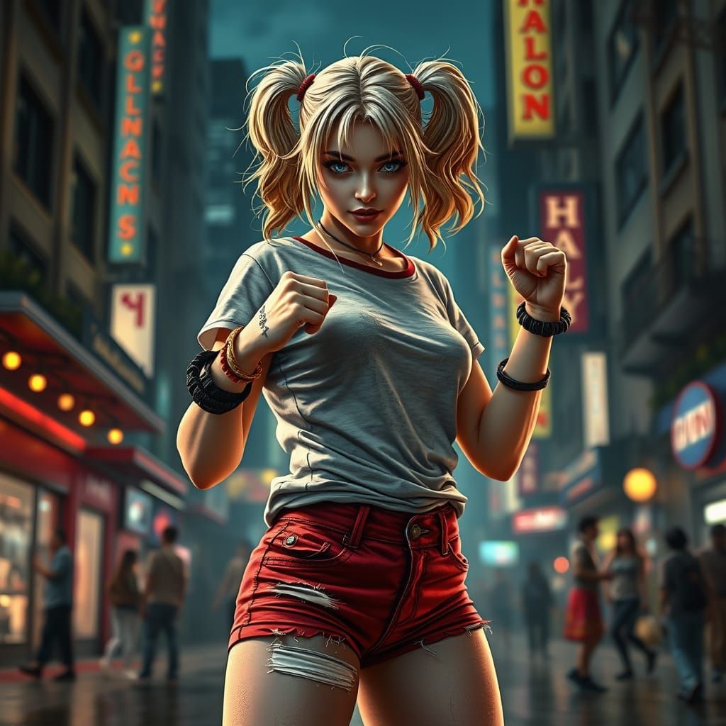 Hyperrealistic Comicbook-Inspired Portrait of Harl... - AI Art