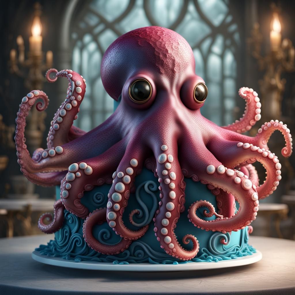 Octopus Cake - AI Generated Artwork - NightCafe Creator