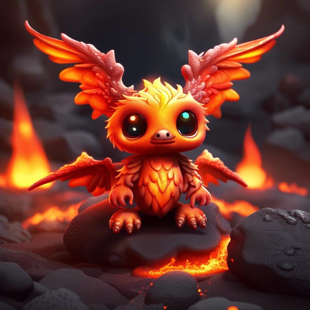 cute little fire creature - AI Generated Artwork - NightCafe Creator