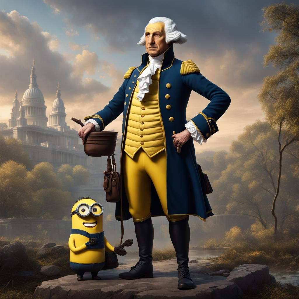 George Washington dressed up as a minion - AI Generated Artwork ...