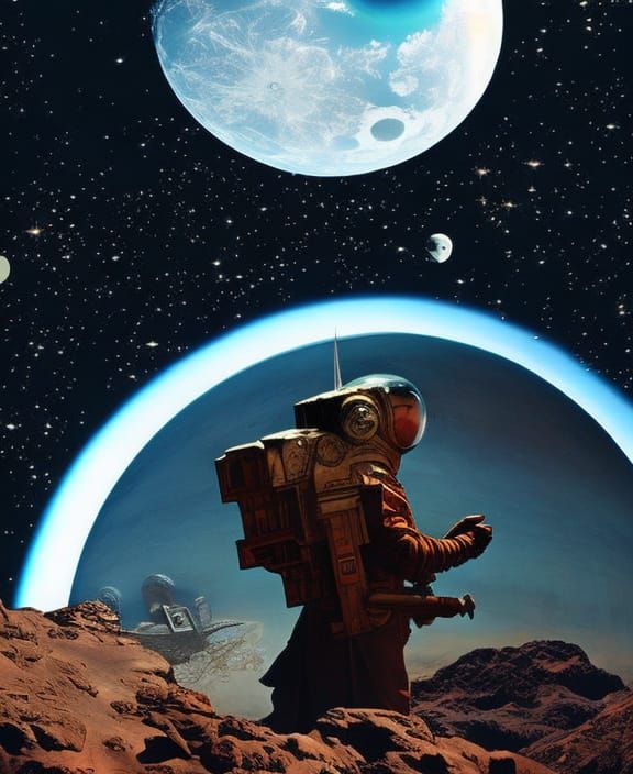 An astronaut in space - AI Generated Artwork - NightCafe Creator