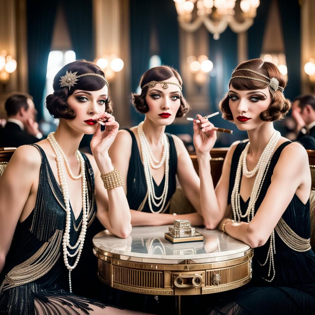 1920s flapper girls - AI Generated Artwork - NightCafe Creator