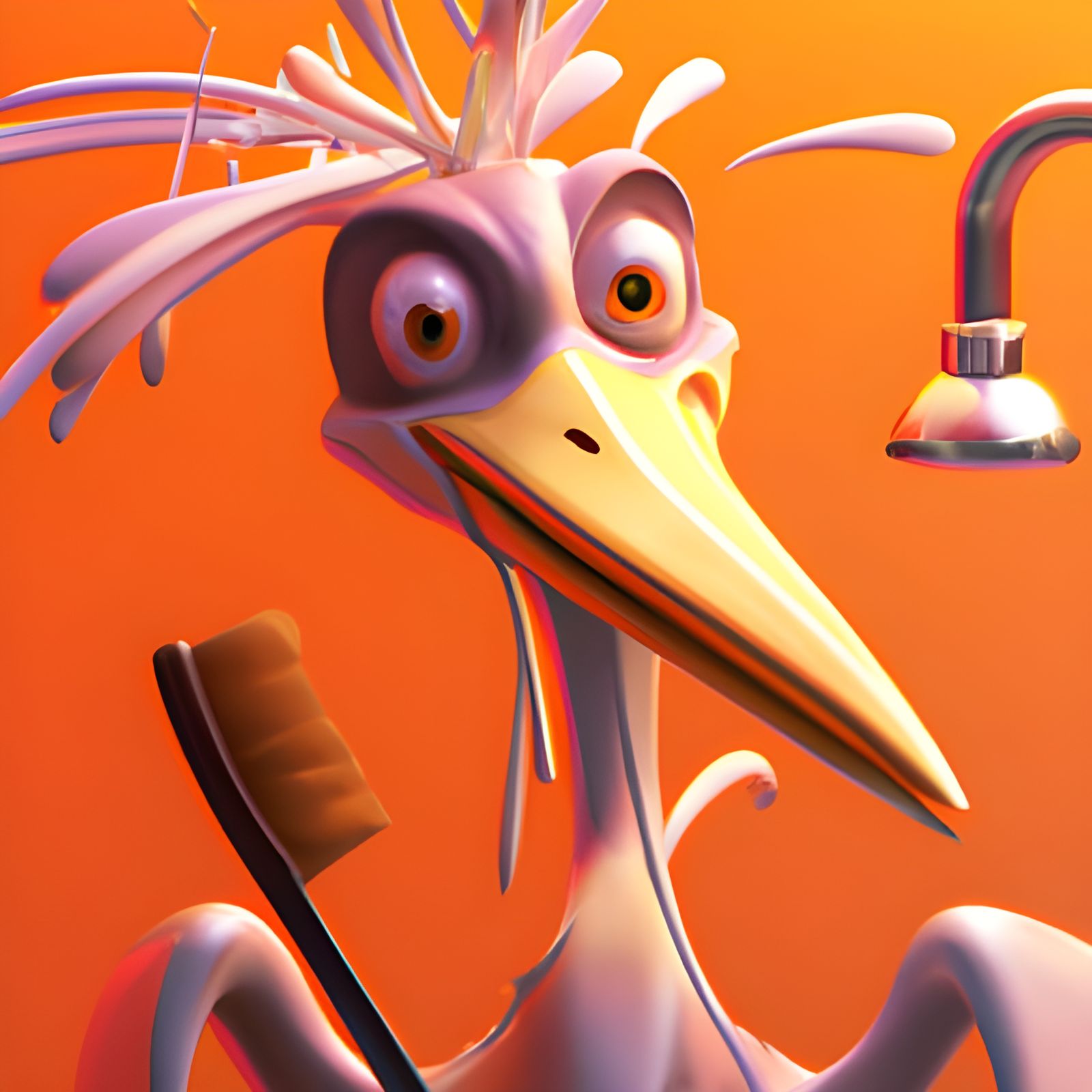 goofy heron - AI Generated Artwork - NightCafe Creator