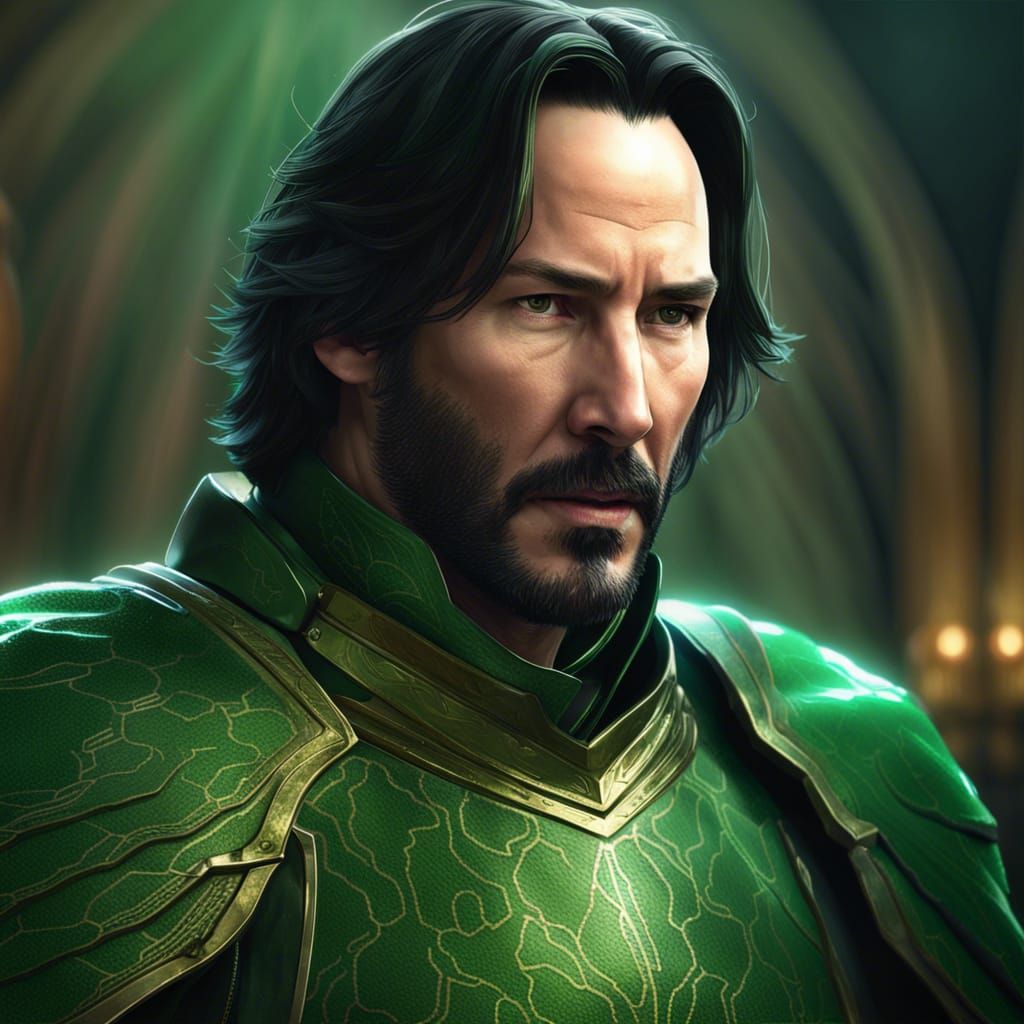 Handsome Keanu Reeves as The Green Knight - AI Generated Artwork ...