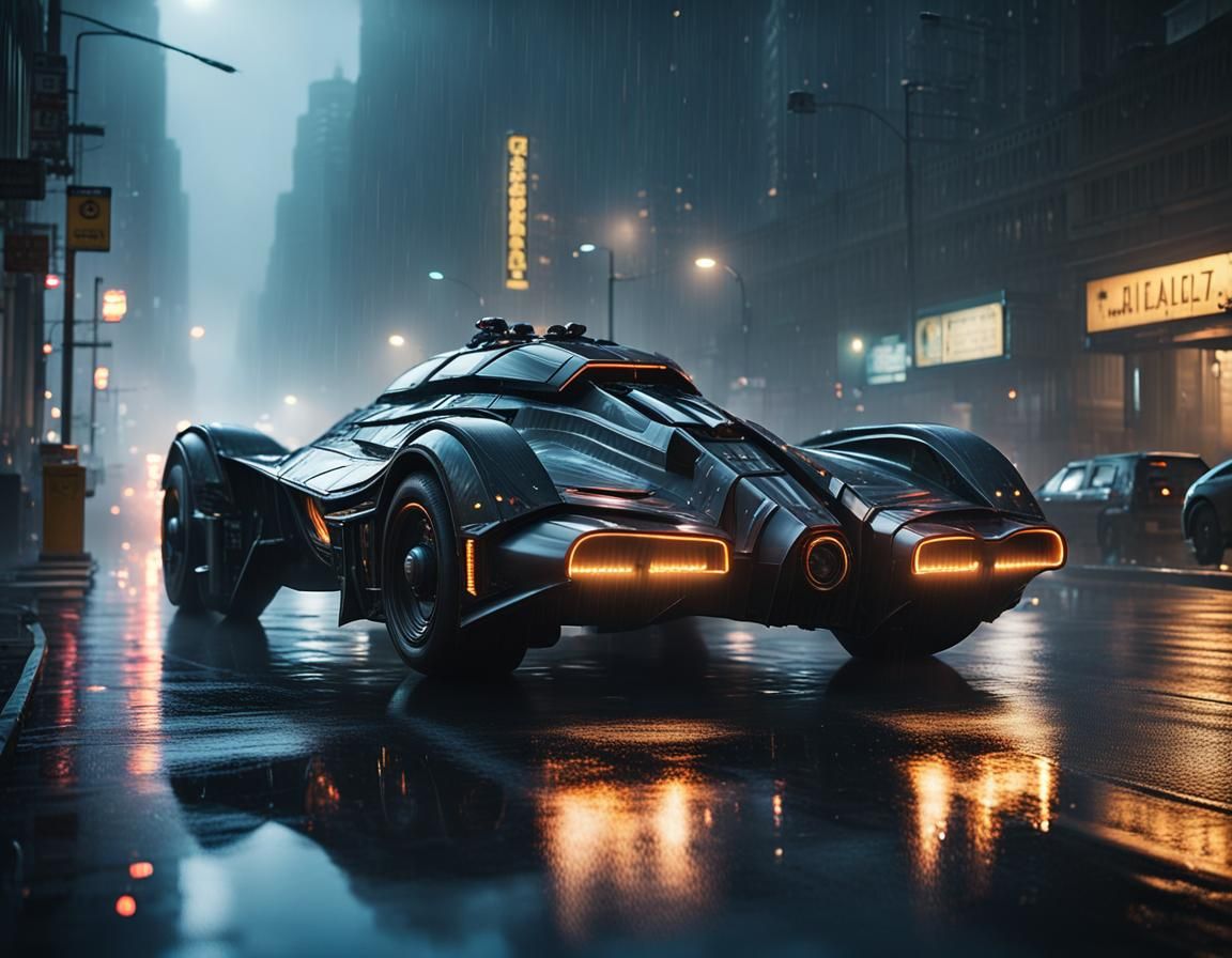 Cyberpunk Batmobile - AI Generated Artwork - NightCafe Creator