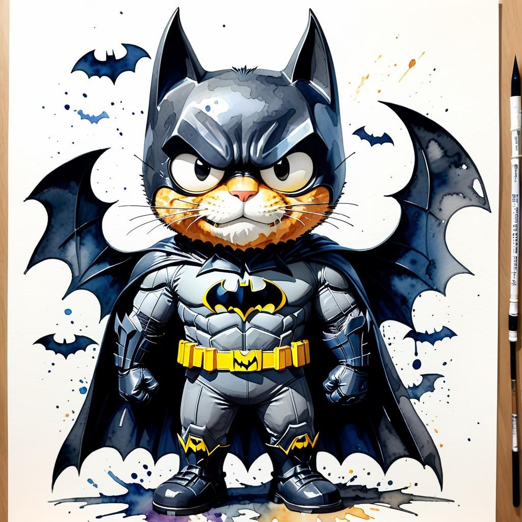 Garfield Batman - AI Generated Artwork - NightCafe Creator