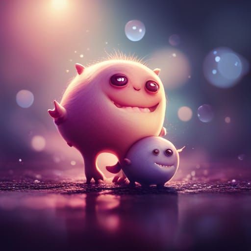 CUTE LITTLE MONSTERS - AI Generated Artwork - NightCafe Creator