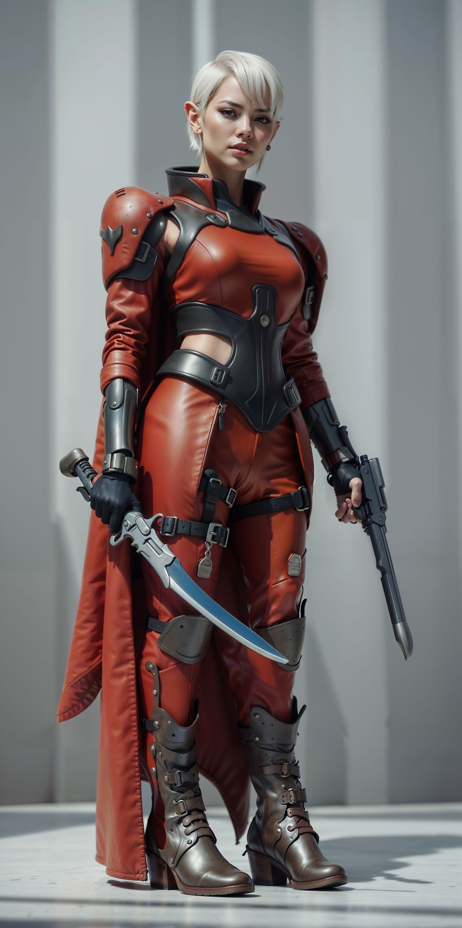 Dual Wielding Cyberpunk Elf - AI Generated Artwork - NightCafe Creator