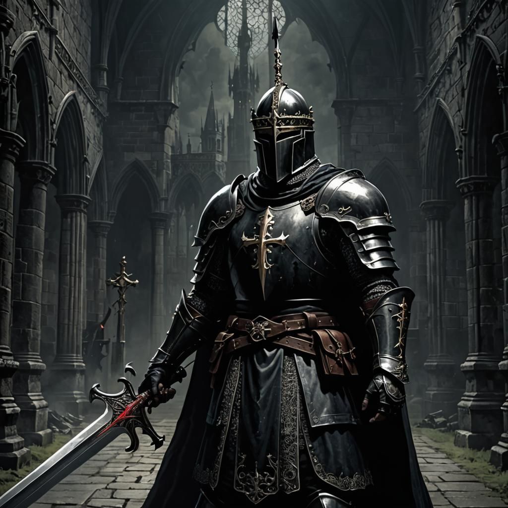 Gothic knight with a big sword (ChatGPT prompt) - AI Generated Artwork ...