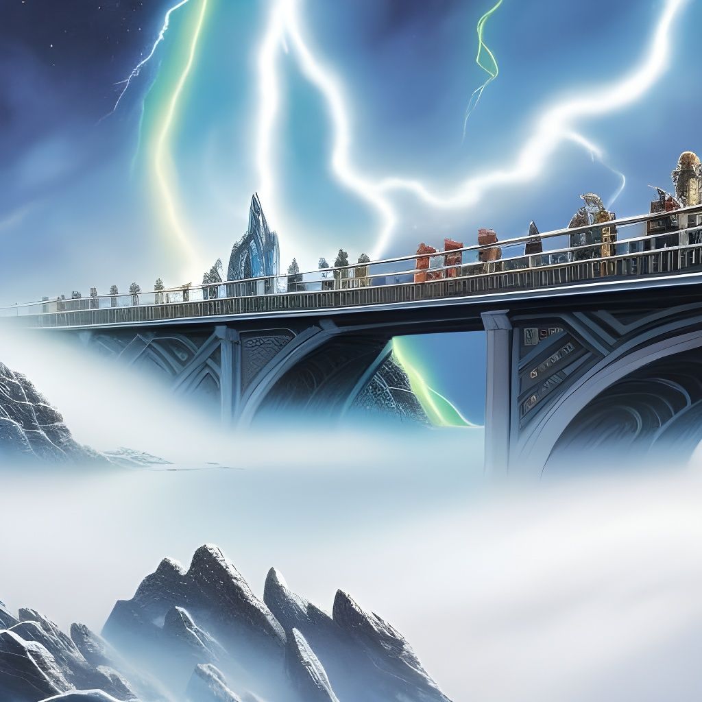 Bifröst Bridge - AI Generated Artwork - NightCafe Creator