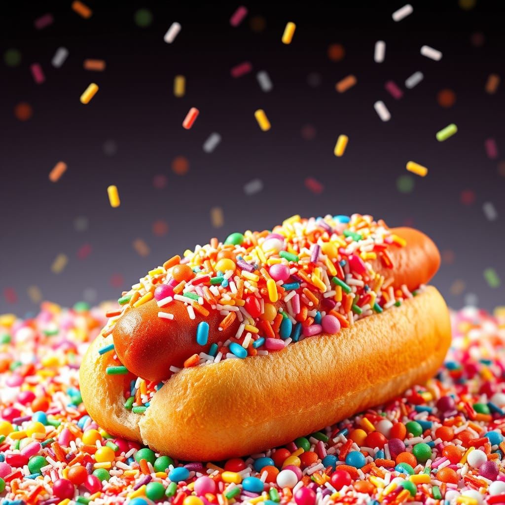 Whimsical Candy Land Art: Sugar Sprinkle Explosion - AI Art
