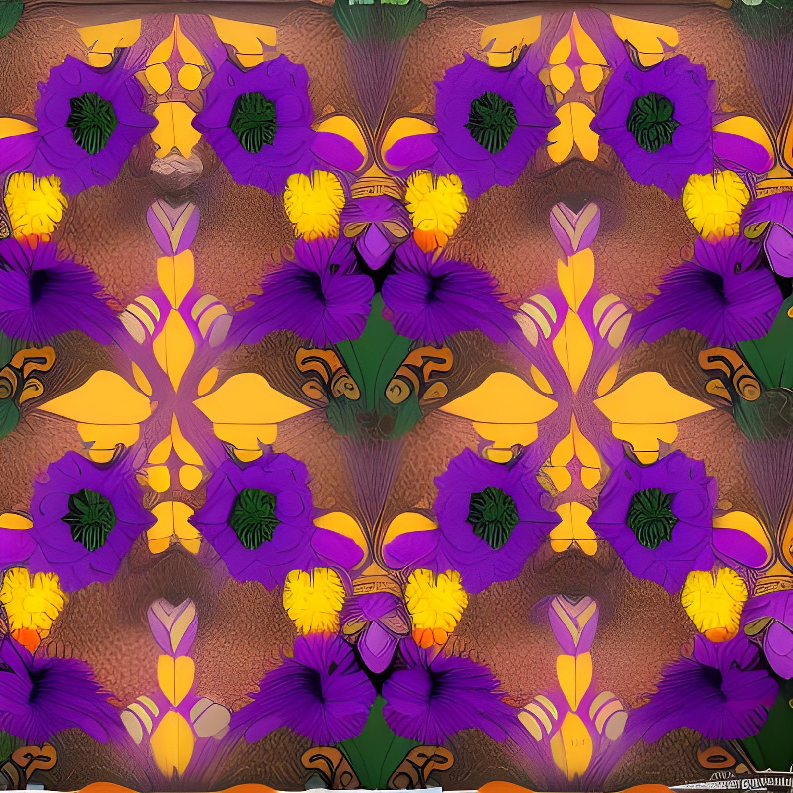 GRAFFETI #3 DIMENSIONAL FLOWERS # BRILLIANT PURPLE COLORS # ORGANIC ...