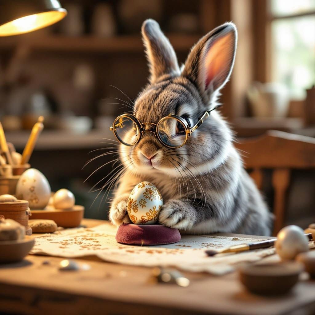 Creating a masterpiece - Velvety Bunny Creates Masterpiece i...