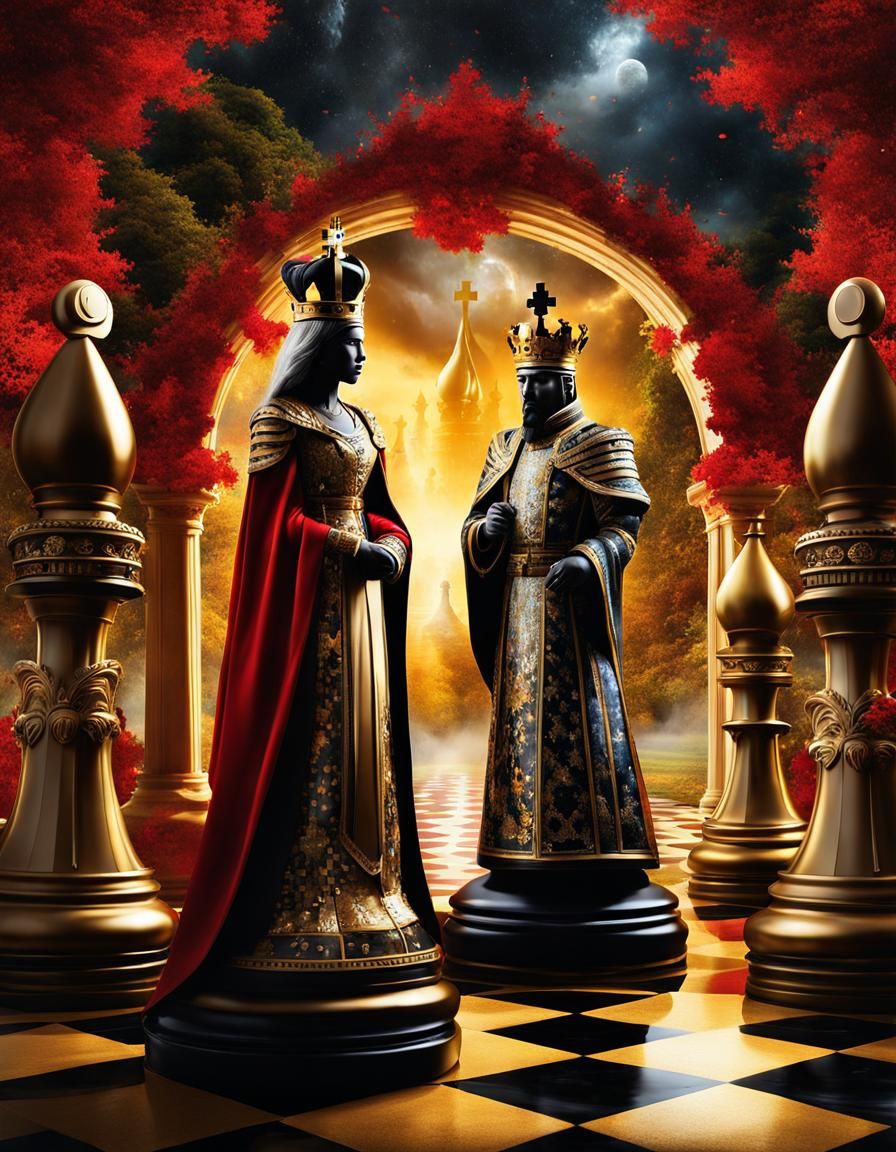 Checkmate under Moonlight - AI Generated Artwork - NightCafe Creator