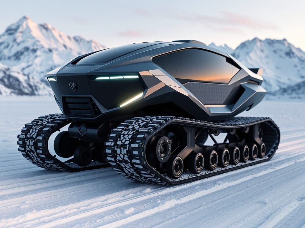 Futuristic Expedition: Traversing Alaska's Icy Frontier