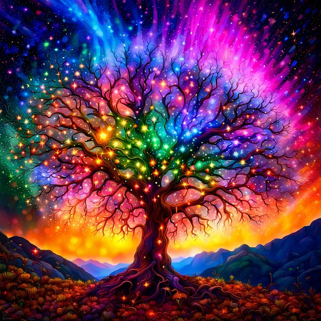 Christmas Tree Of Life - AI Generated Artwork - NightCafe Creator