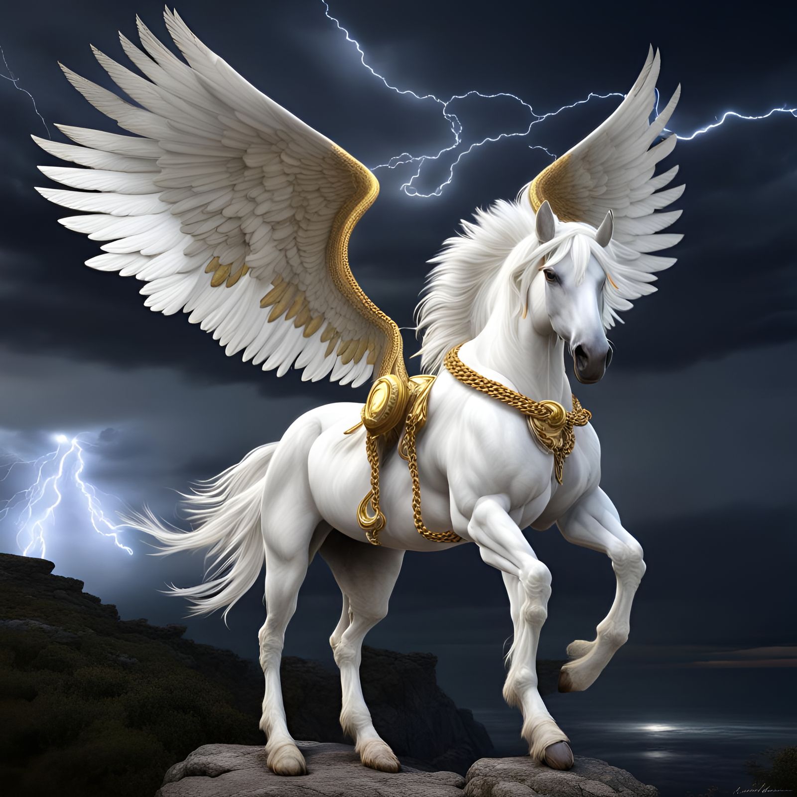 a Light Pegasus - AI Generated Artwork - NightCafe Creator