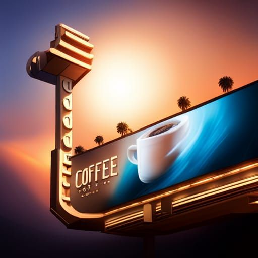 Coffee billboard - AI Generated Artwork - NightCafe Creator
