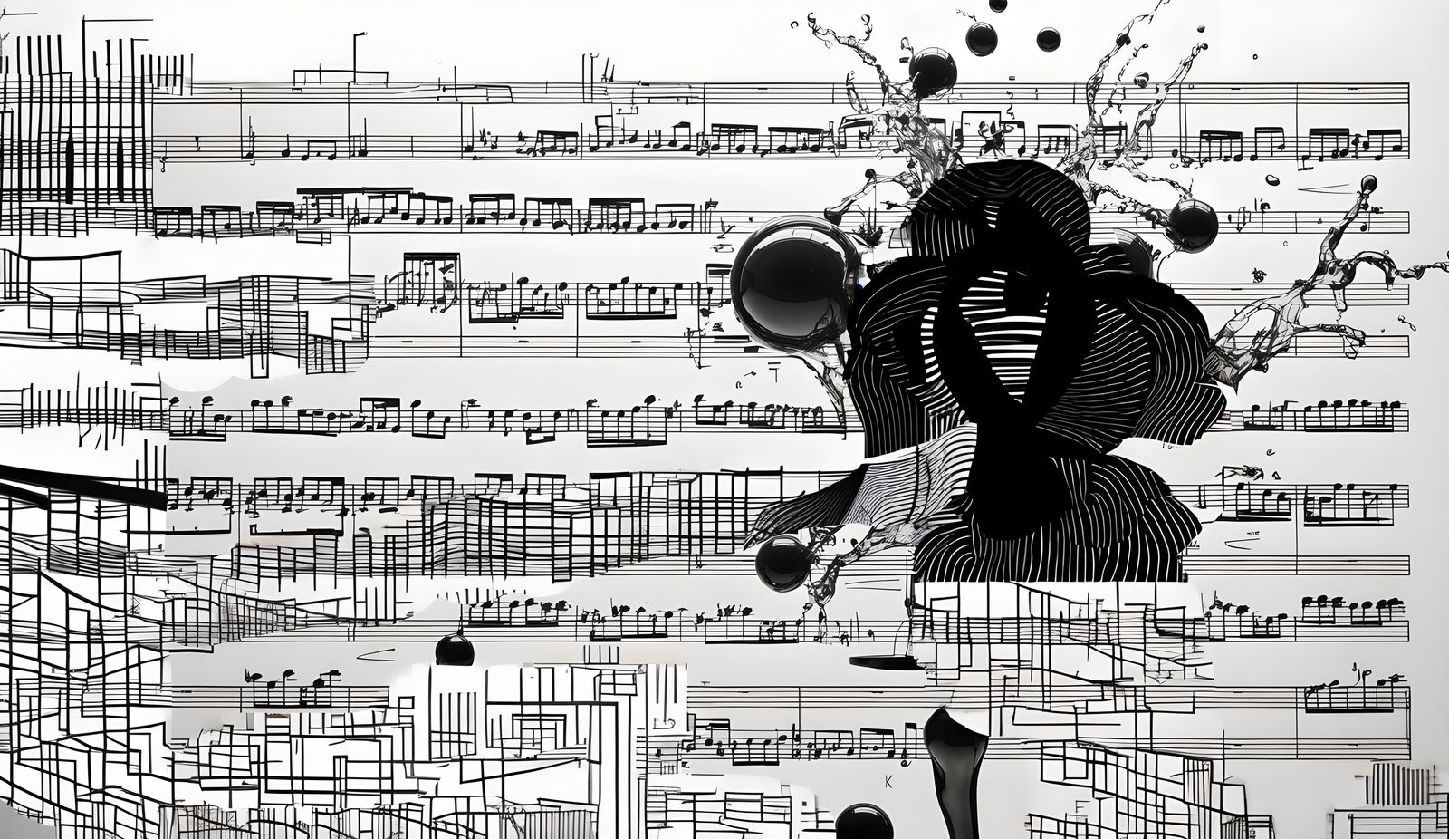 graphic music notation - AI Generated Artwork - NightCafe Creator