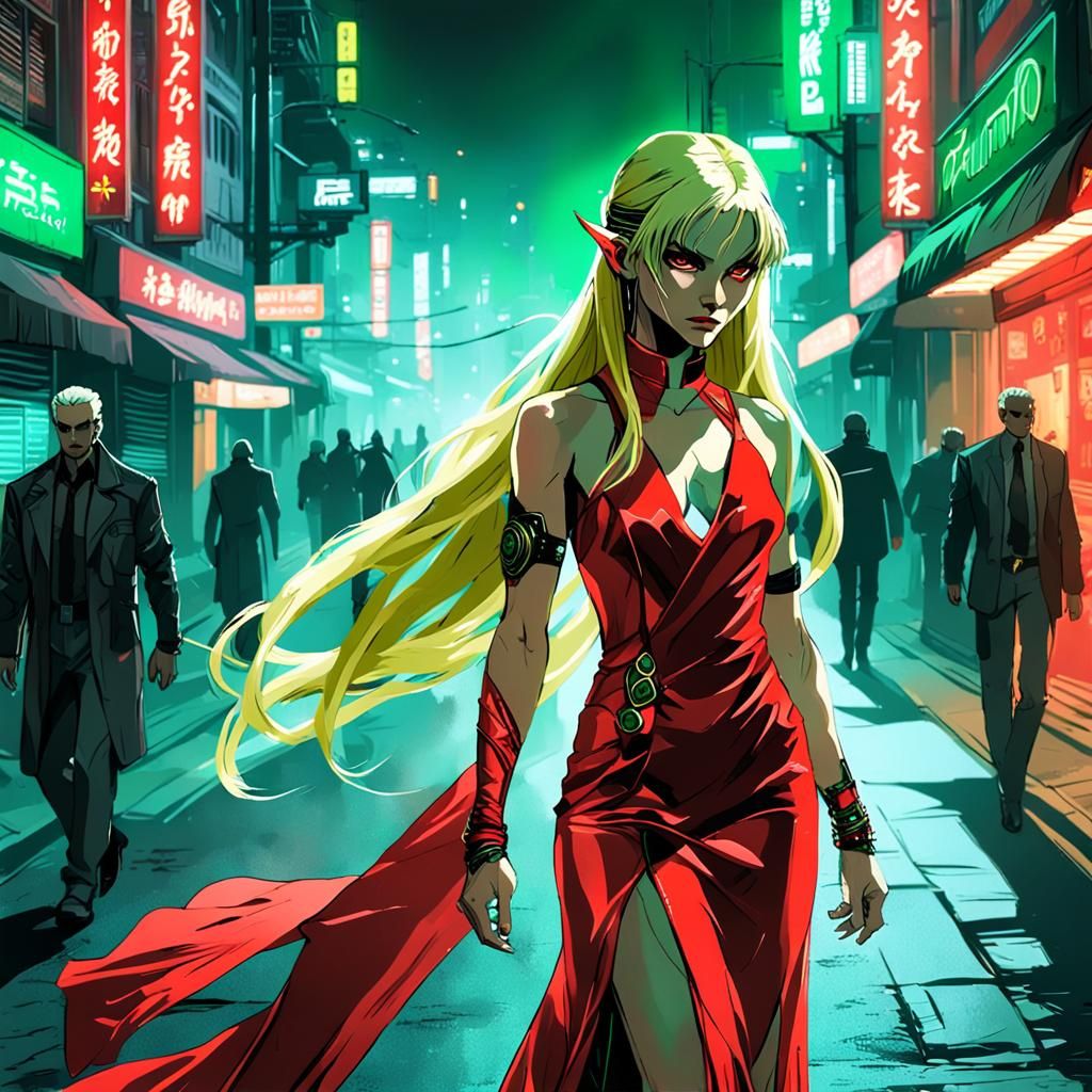 Shadowrun streets Miss Subtlety - AI Generated Artwork - NightCafe Creator
