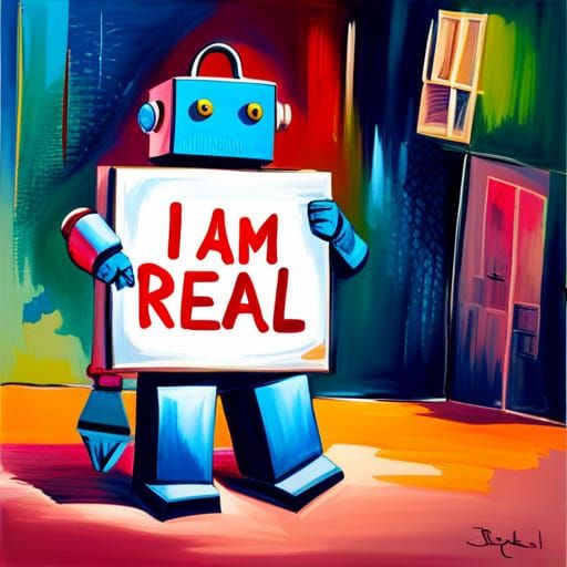 I AM REAL - AI Generated Artwork - NightCafe Creator
