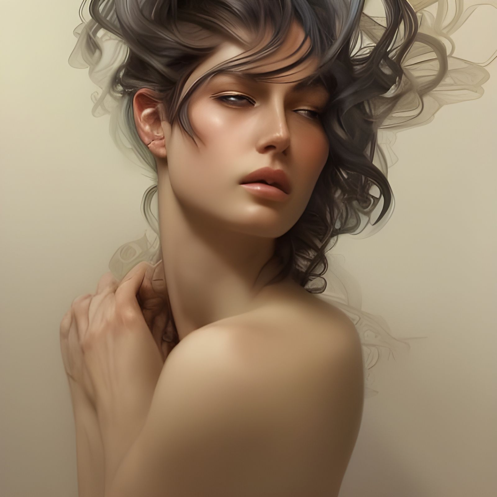 Female in the mist - AI Generated Artwork - NightCafe Creator