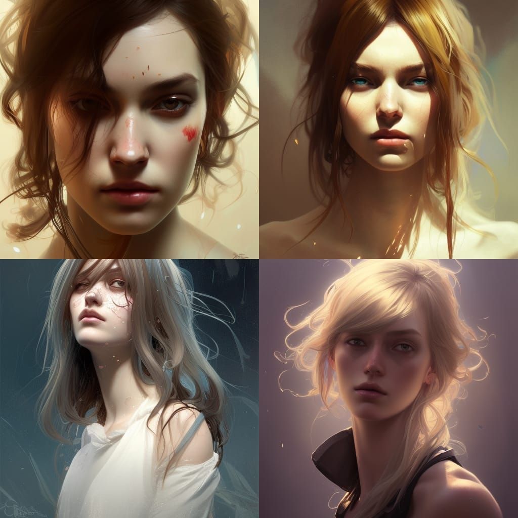 weak soulless girl starving in her addiction - AI Generated Artwork ...