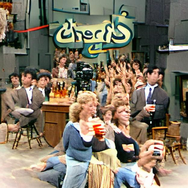Cheers is filmed in front of a live studio audience. - AI Generated ...
