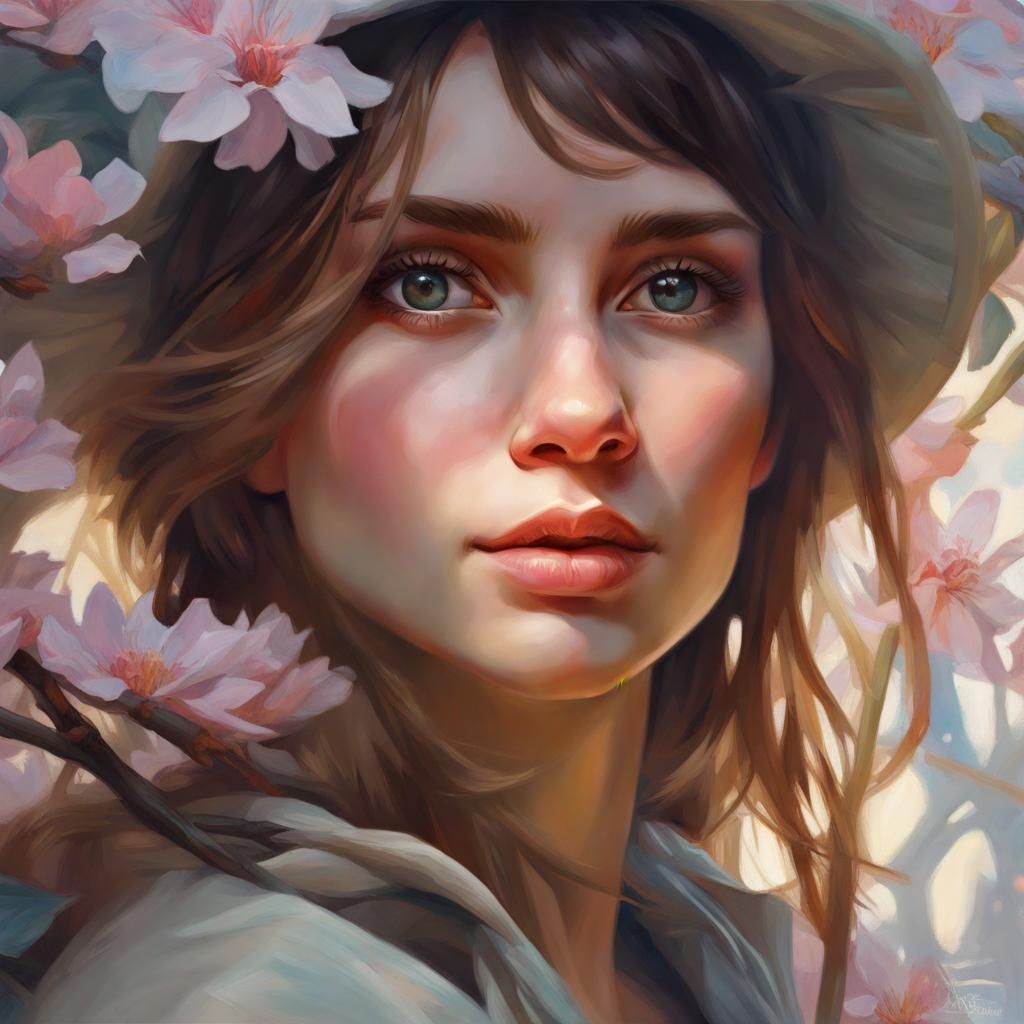 A painting showing the transition from winter to spring, 64k resolution ...